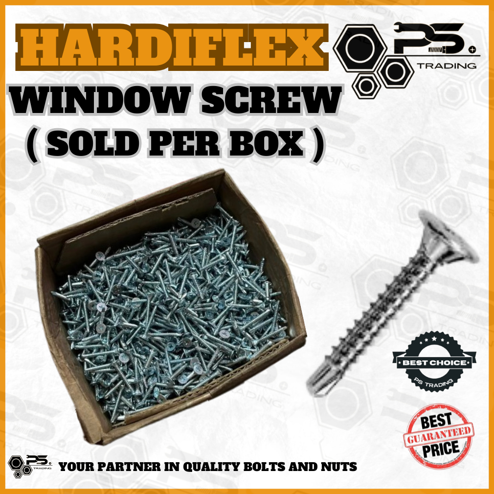 1 BOX Window Screw Hardiflex Ficem Screw Flat Head Self - Drilling SOLD ...