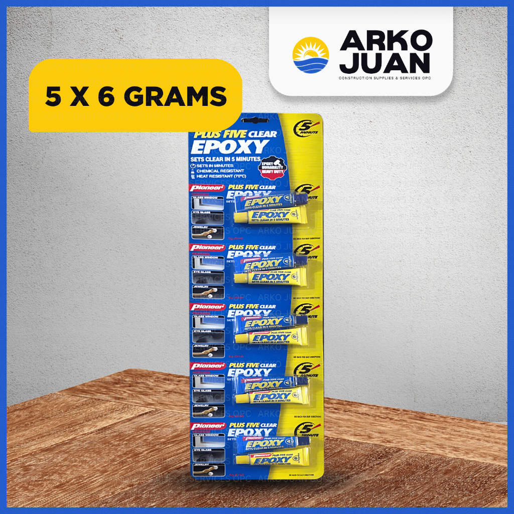 Pioneer Plus Five Epoxy Clear Epoxy 5 x 6G (STRIPS) | Shopee Philippines