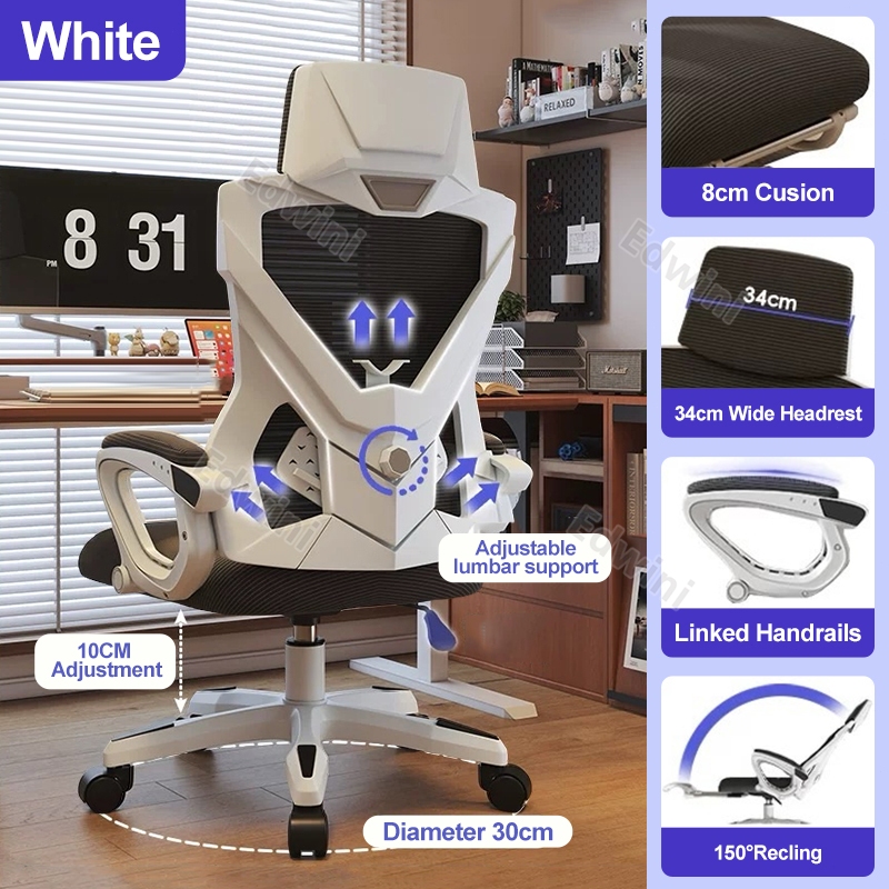 Ergonomics Chair High Back Mesh Office Desk Computer stool with Massage ...