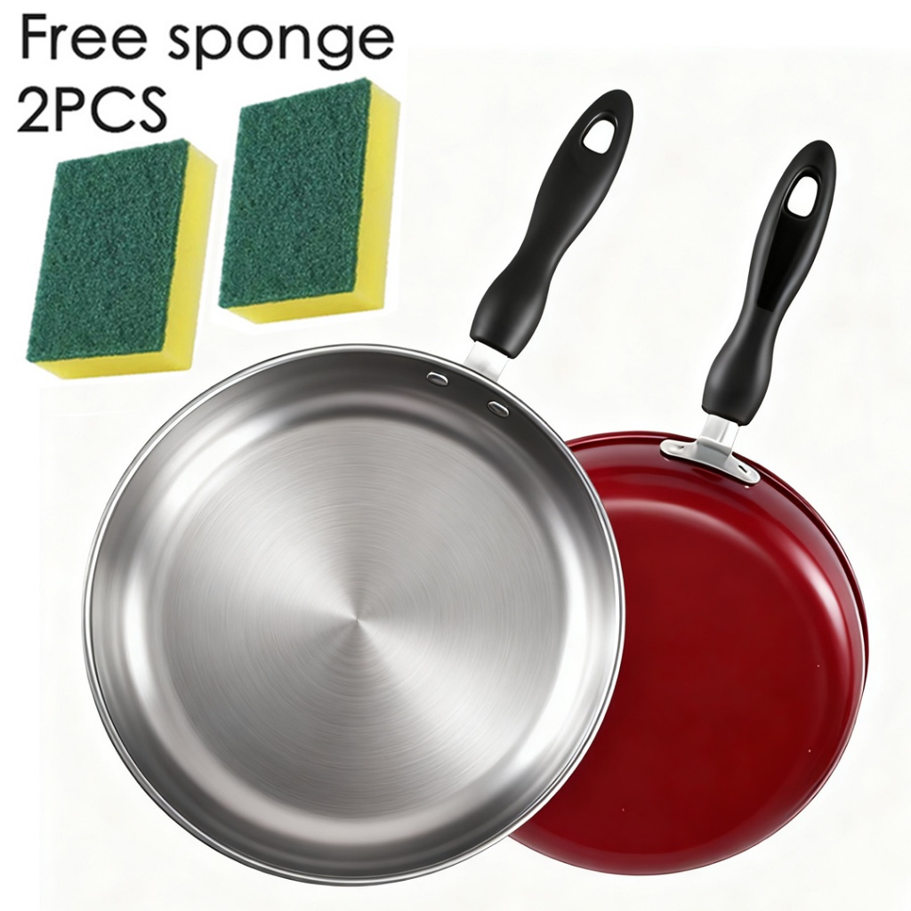 Korean Style Non-stick Pan 24cm/26cm Fresh Kitchen nonstick Pre ...
