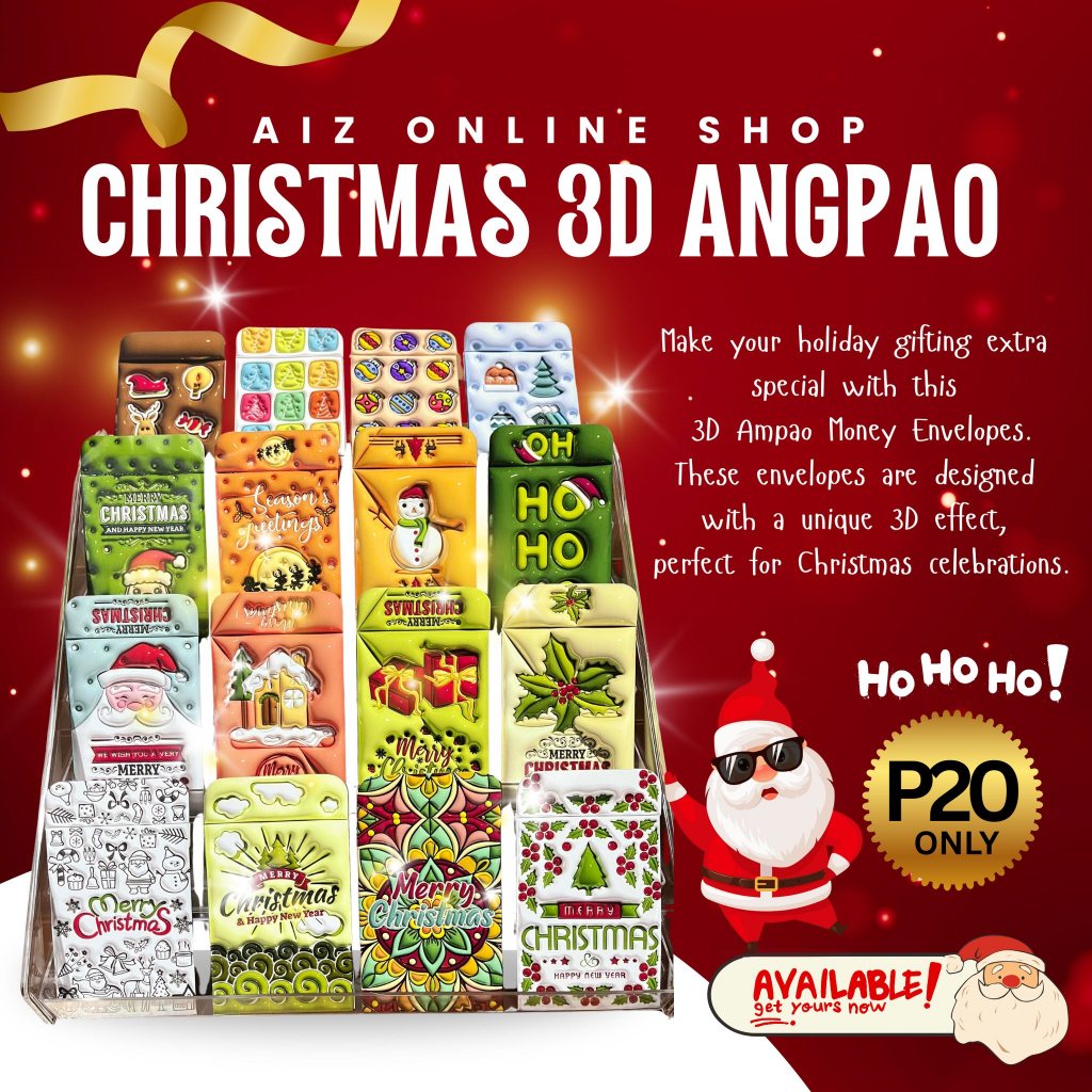 3D Christmas Angpao/ Money Envelope (5/10 pcs per pack) | Shopee ...