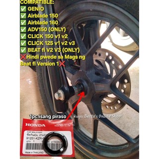HONDA GENUINE Per 1pc Front Wheel Mags Dust Seal BEAT Fi V2 CLICK ...