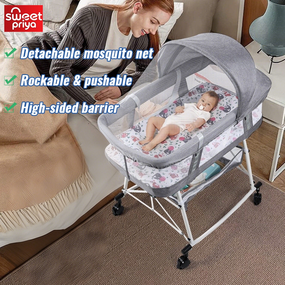 3in1 Folding Baby Bed For 0-3 Age Removable Newborn Bassinet With ...