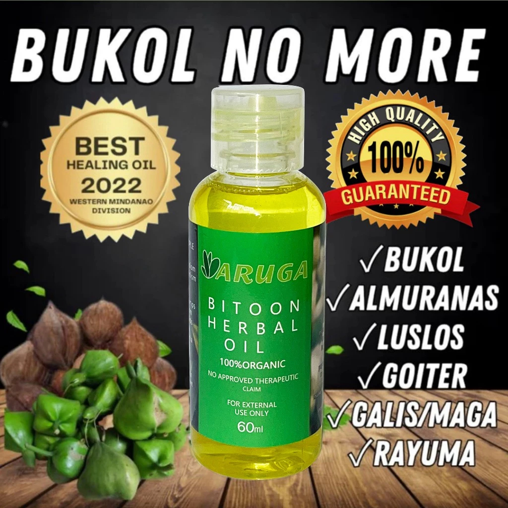 Aruga Bitoon Herbal Oil 60ML For Bukol Original BITOON PURE EXTRACT SEA ...