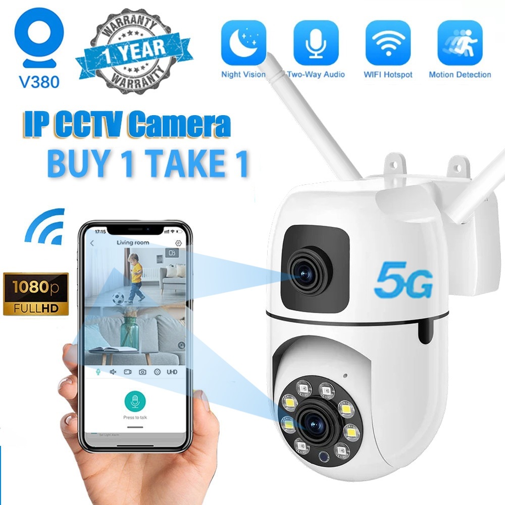 V380 Pro 8MP+8MP Dual Lens 5G CCTV Camera IP Security No WIFI Needed ...