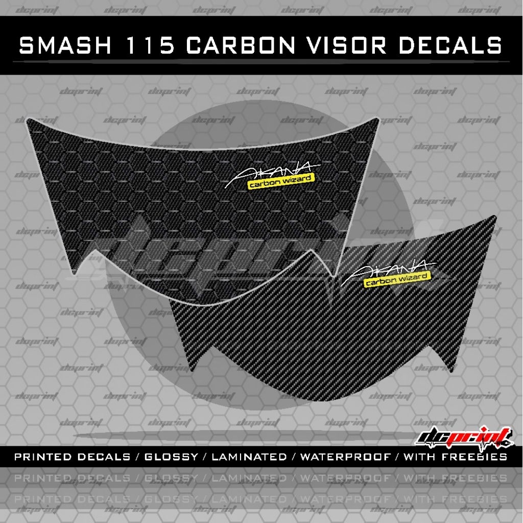 Smash 115/110 Visor Decals Laminated Stickers Waterproof | Shopee ...