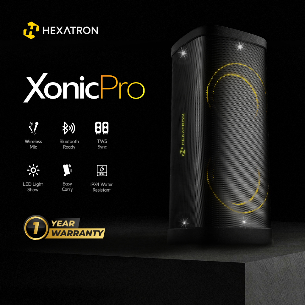 Hexatron Portable TWS Bluetooth Party Speakers w/ Free Wireless ...