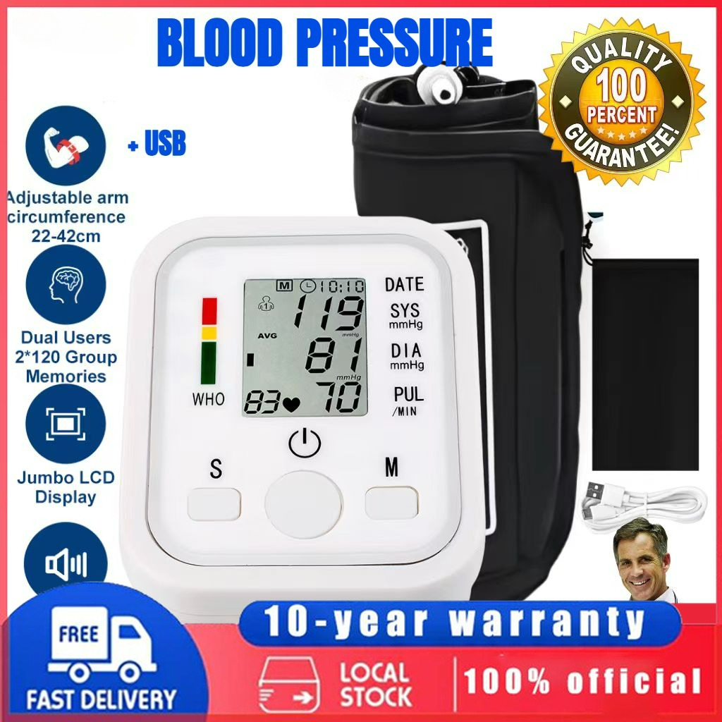 Blood Pressure Digital Monitor Smart Voice Automatic Bp Monitor Arm ...