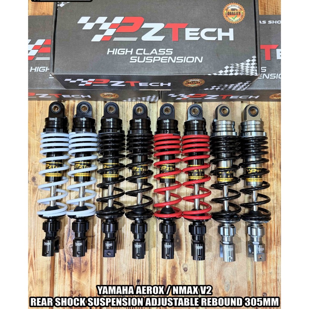 PZ TECH A2-SERIES AEROX,NMAX V2 REAR SHOCK SUSPENSION ADJUSTABLE ...