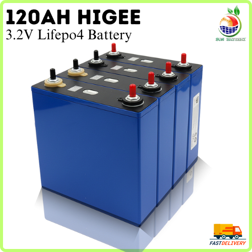 120Ah HIGEE Solar Battery 3.2V | Prismatic Lithium Ion Phosphate ...