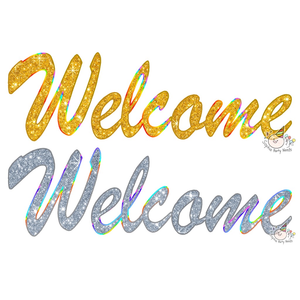 Glitter Decorated Welcome Banner with Happy New Year | Shopee Philippines