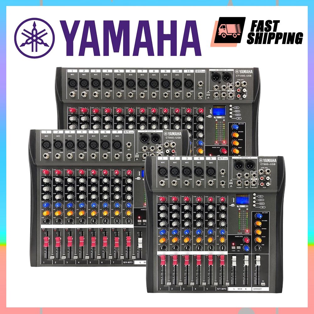 Yamaha CT-60S CT-80S CT-120S Series Stereo Mixer 6 8 12 Channel ...