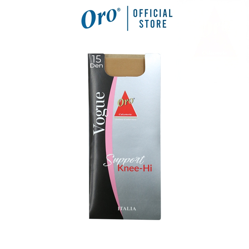 Oro Vogue Support Knee-Hi Stockings 1 Pair 15 Den | Shopee Philippines