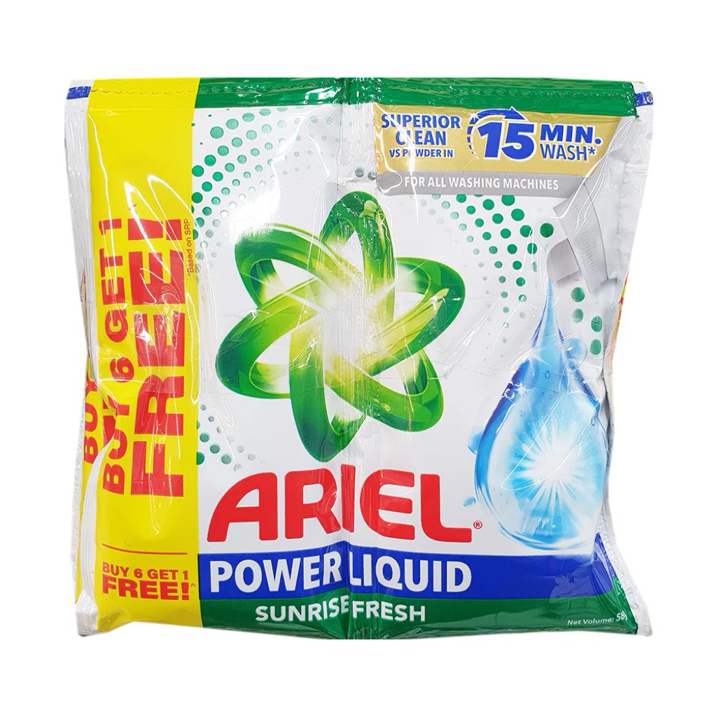 ARIEL LIQUID DETERGENT POWER GEL SUNRISE FRESH 6+1/58G | Shopee Philippines