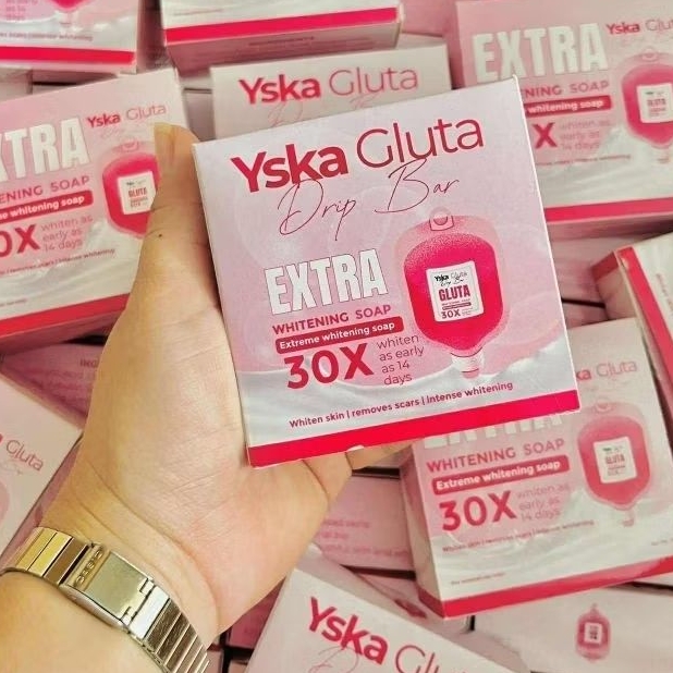 Yska Gluta Drip Bar Soap 30x Extreme Whitening Soap 70g Lightens Scars ...