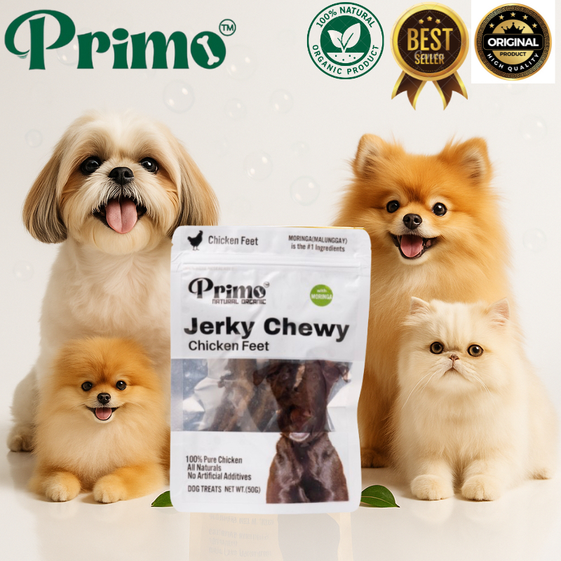 Primo Dog Jerky Treats with Moringa Immune Booster Chicken Feet 50g ...