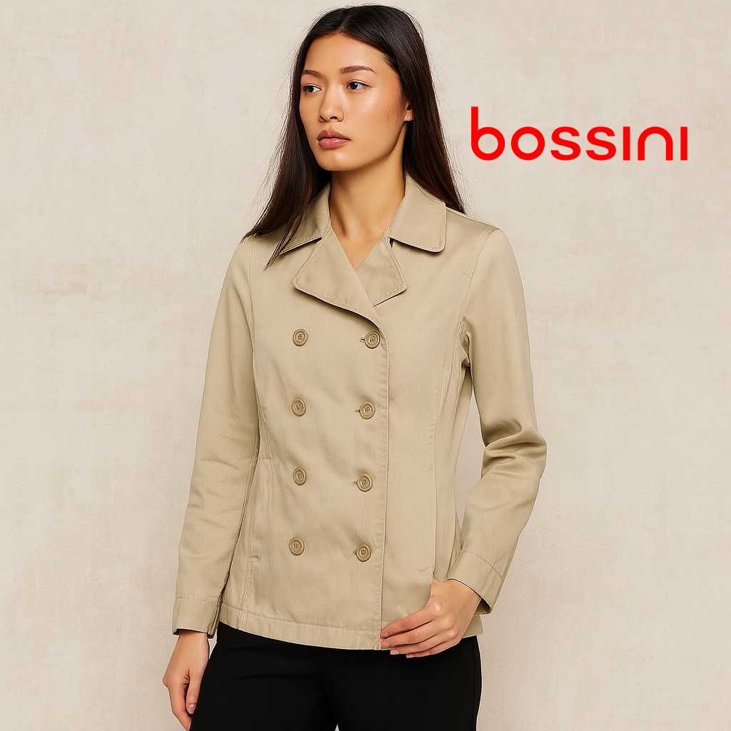Bossini | Women's Tan/Beige Peacoat Blazer | Shopee Philippines