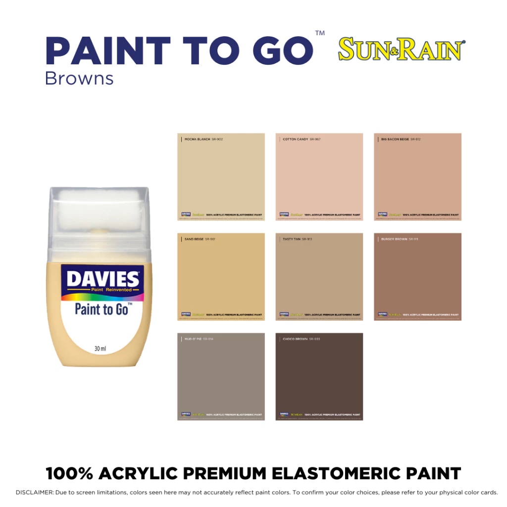 DAVIES PAINT TO GO Sun & Rain BROWNS 30ml | Shopee Philippines