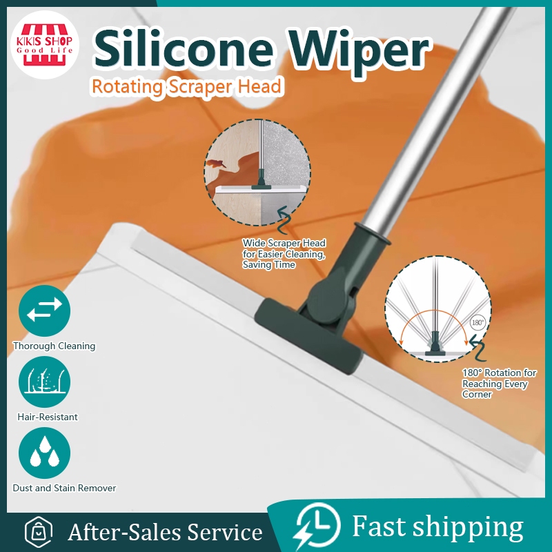 Silicone Magic Broom Long Handle Removable Bathroom Scraper Household ...