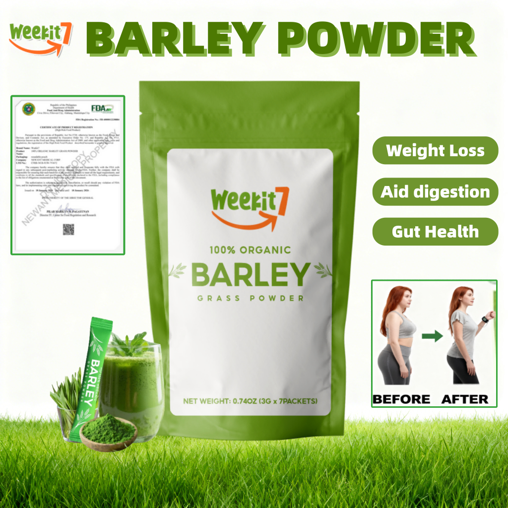 [FDA]weekit7 Barley Grass Powder 100% Organic Detox cleanses the ...