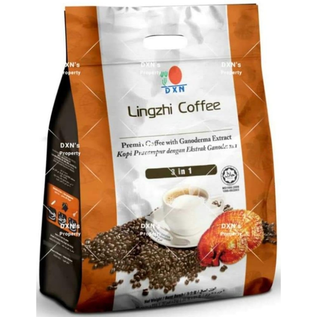 DXN Lingzhi Coffee Instant Coffee Beverage w/Ganoderma Extract 21gms 20 ...
