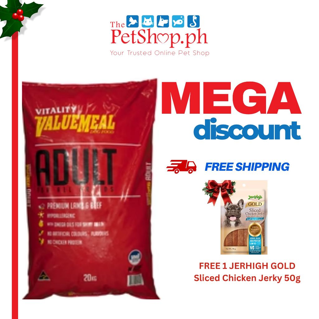 Vitality Valuemeal ADULT Dog 20kg Lamb & Beef Small Bites (FREE 1 ...