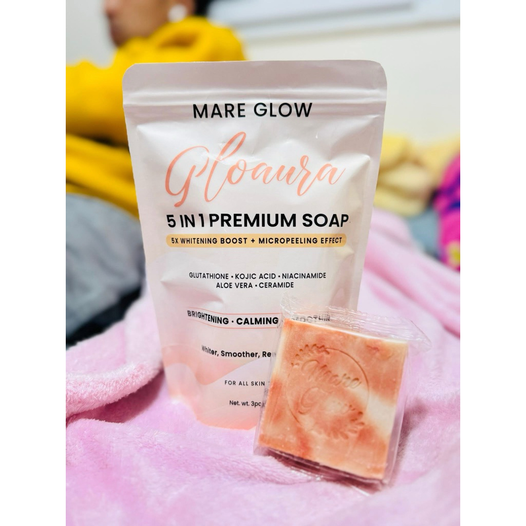 Mare Glow GlowAura 5 in 1 Premium Soap 3 pcs x 70g per pack | Shopee ...