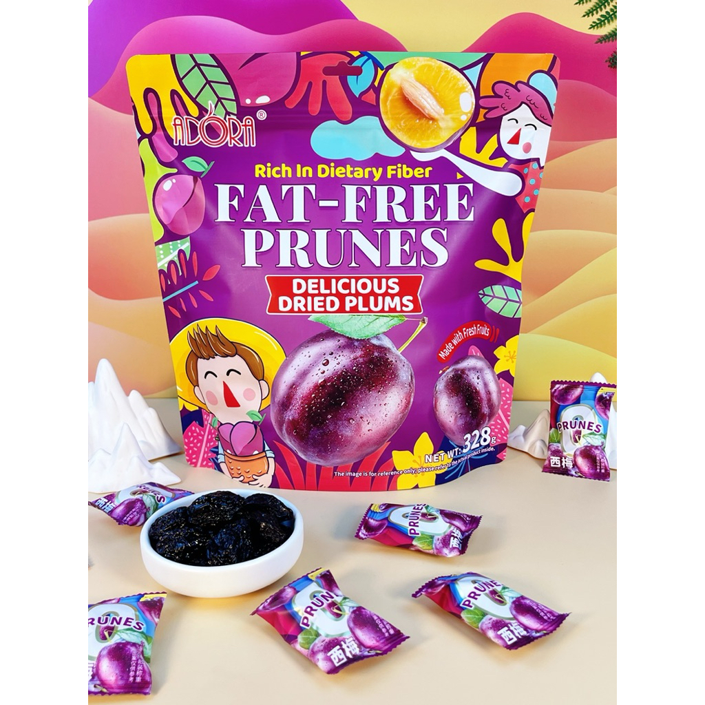 ADORA FAT-FREE PRUNES SWEET DRIED PLUMS SNACK POUCH 328G | Shopee ...