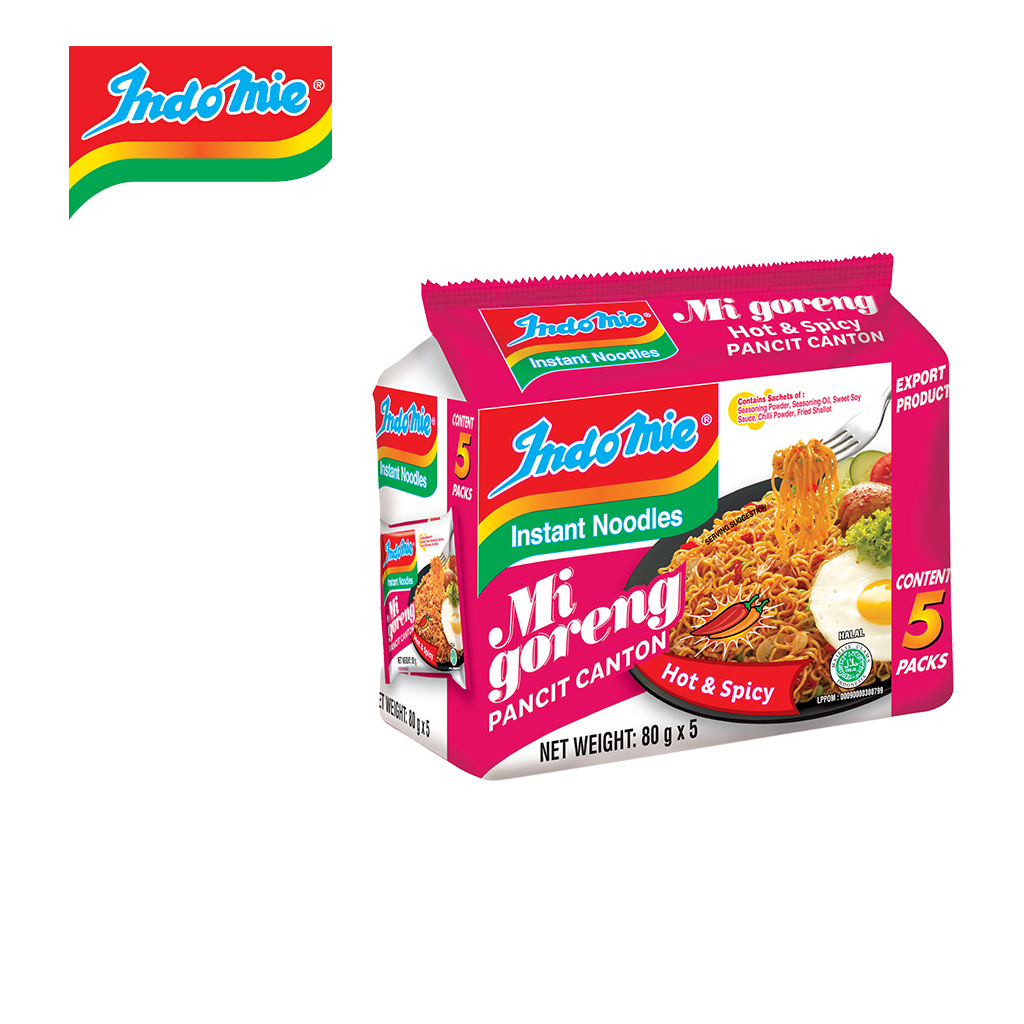 Indomie Mi Goreng Pedas Hot & Spicy Instant Noodles Pancit Canton ...