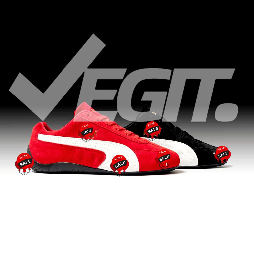 Legit Speed Cat Black Red Unisex Shoes | Shopee Philippines