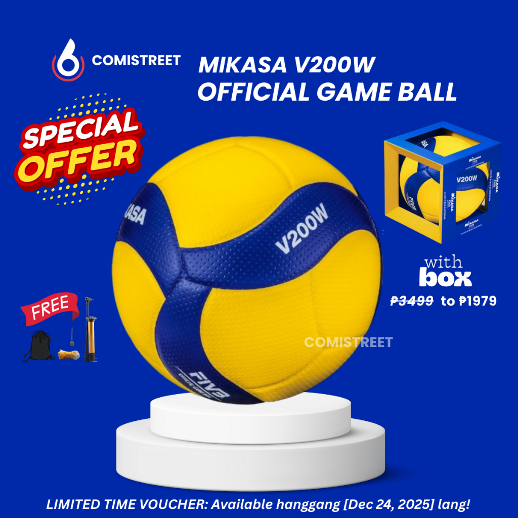 MIKASA V200W Official FIVB Volleyball Size 5 Tournament Match Game Ball ...