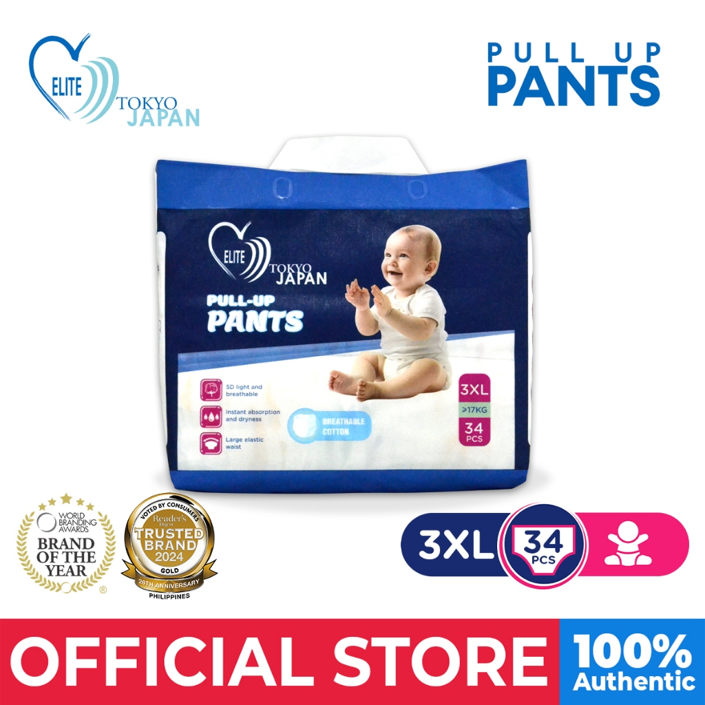 Indoplas Elite Brand Baby Diaper Pull up Pants Tape 34 Pcs Per Pack ...
