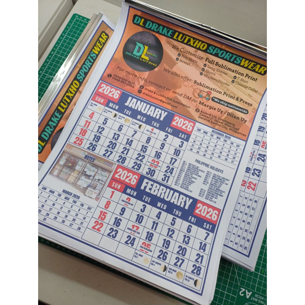 2026 Commercial Calendar (DL DRAKE) | Shopee Philippines