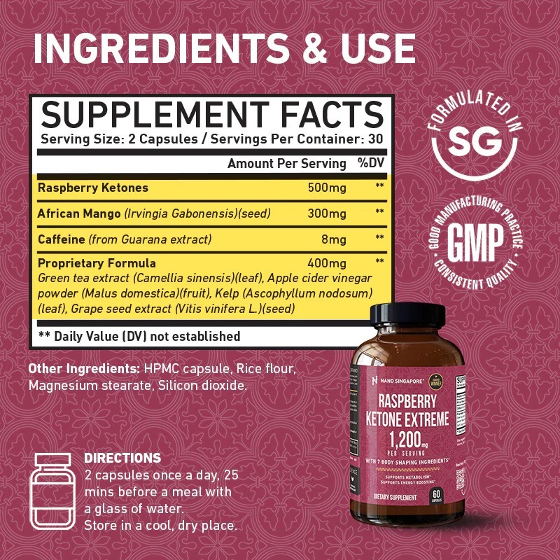 Raspberry Ketone Extreme - Slimming Max Weight Loss, African Mango ...