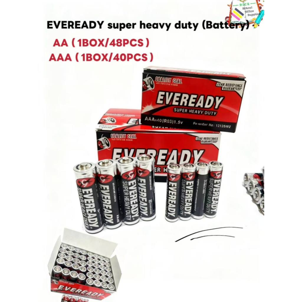Eveready Battery Super Heavy Duty AA /AAA （BOX） | Shopee Philippines