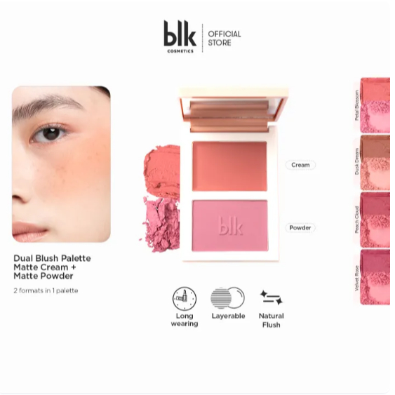 blk cosmetics daydream dual blush palette cream+powder | Shopee Philippines