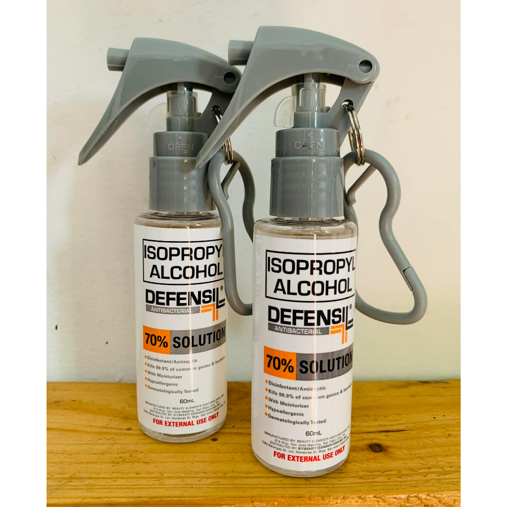 (BUY 1 TAKE 1) Defensil Isopropyl Alcohol 70% 60ml Spray – Disinfectant ...