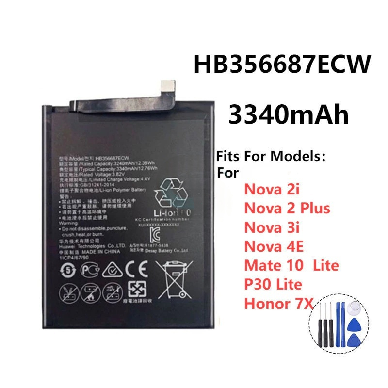 Battery for Huawei Nova 3i /Nova 2i 2 Plus /Nova 4 /Honor 7X/P30 Lit ...