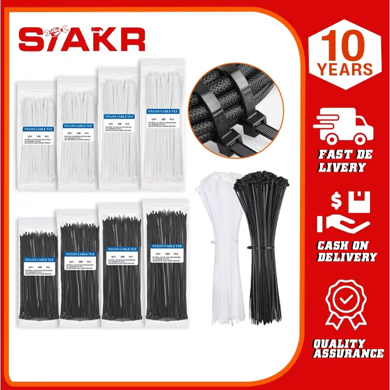 500pcs Multipurpose Nylon Cable Tie Self Locking Zip Ties Cable Strap ...