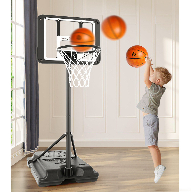 The Grow-With-Me Basketball Hoop: Adjustable from 4.9 to 8.2 Feet for ...
