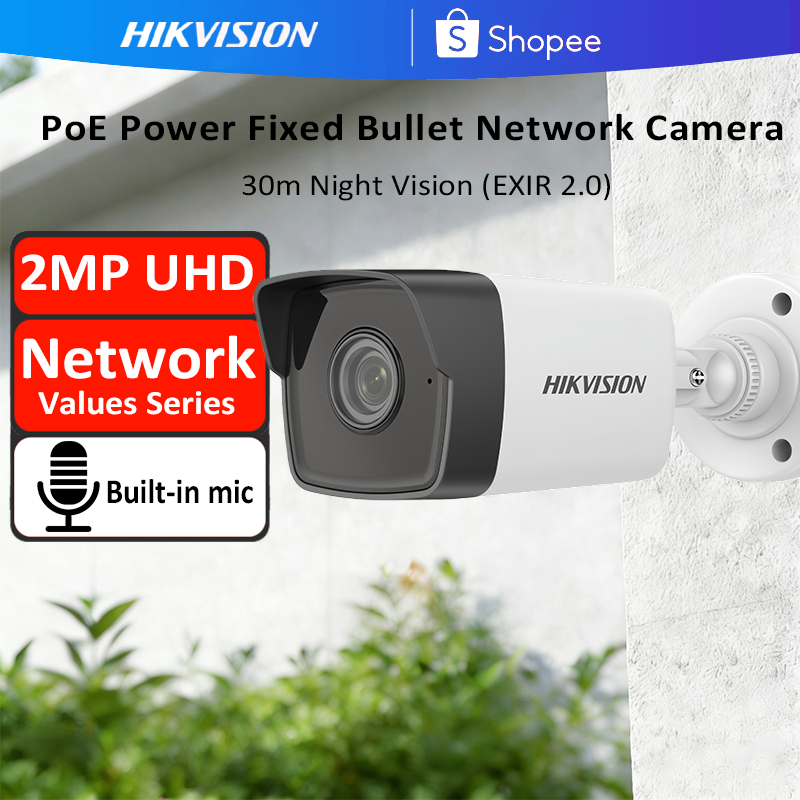 Hikvision 2MP Value Series Build-in Mic Fixed Bullet Network IP67 ...