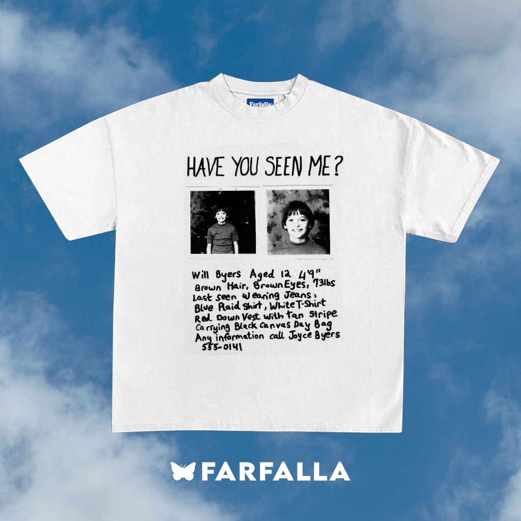Stranger Things Will Byers Missing Poster Oversized Tee | Shopee ...