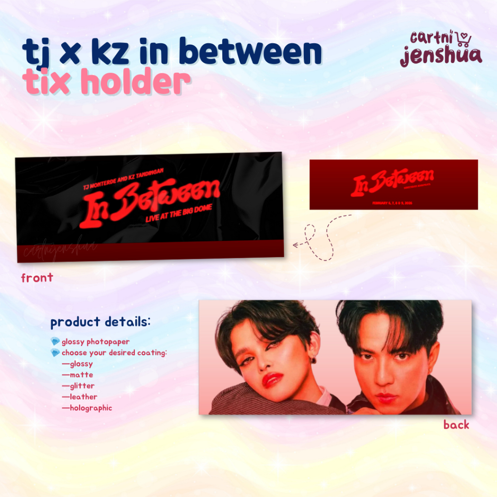 TJ x KZ In Between Concert Ticket Holder Fanmade by Cartnijenshua ...