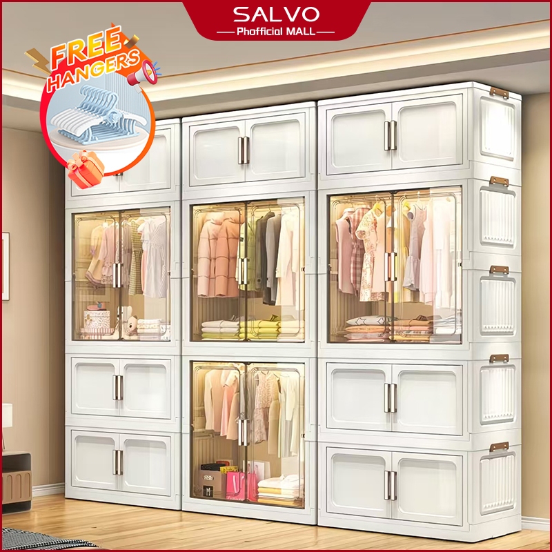 SALVO Wardrobe Cabinet for Clothes Storage Durabox Home Cabinet ...