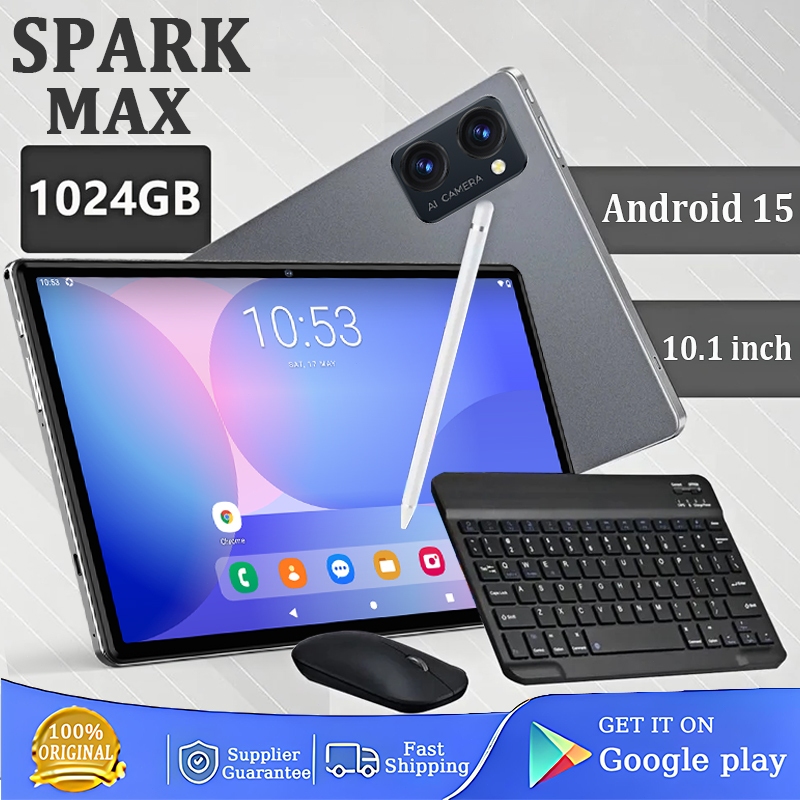 Spark Max Original Tablets 10.1 Inch 16GB + 1TB Storage Android 15 ...