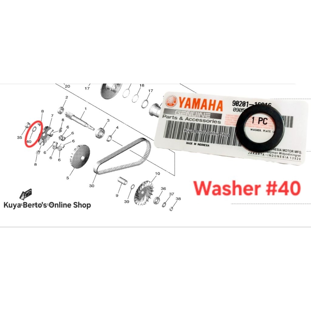 Yamaha 90201–16816 Mio i125, Mio Gear 125 | Shopee Philippines