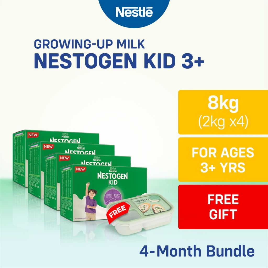 NESTOGEN KID 3+ Powdered Milk For Children Above 3 Years Old 2kg Pack ...