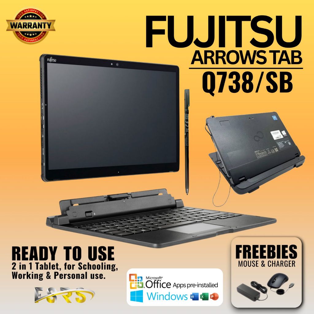 AFFORDABLE FUJITSU TABLET 2 IN 1 ARROWS TAB Q738 I5 8TH GEN - 8GB ...