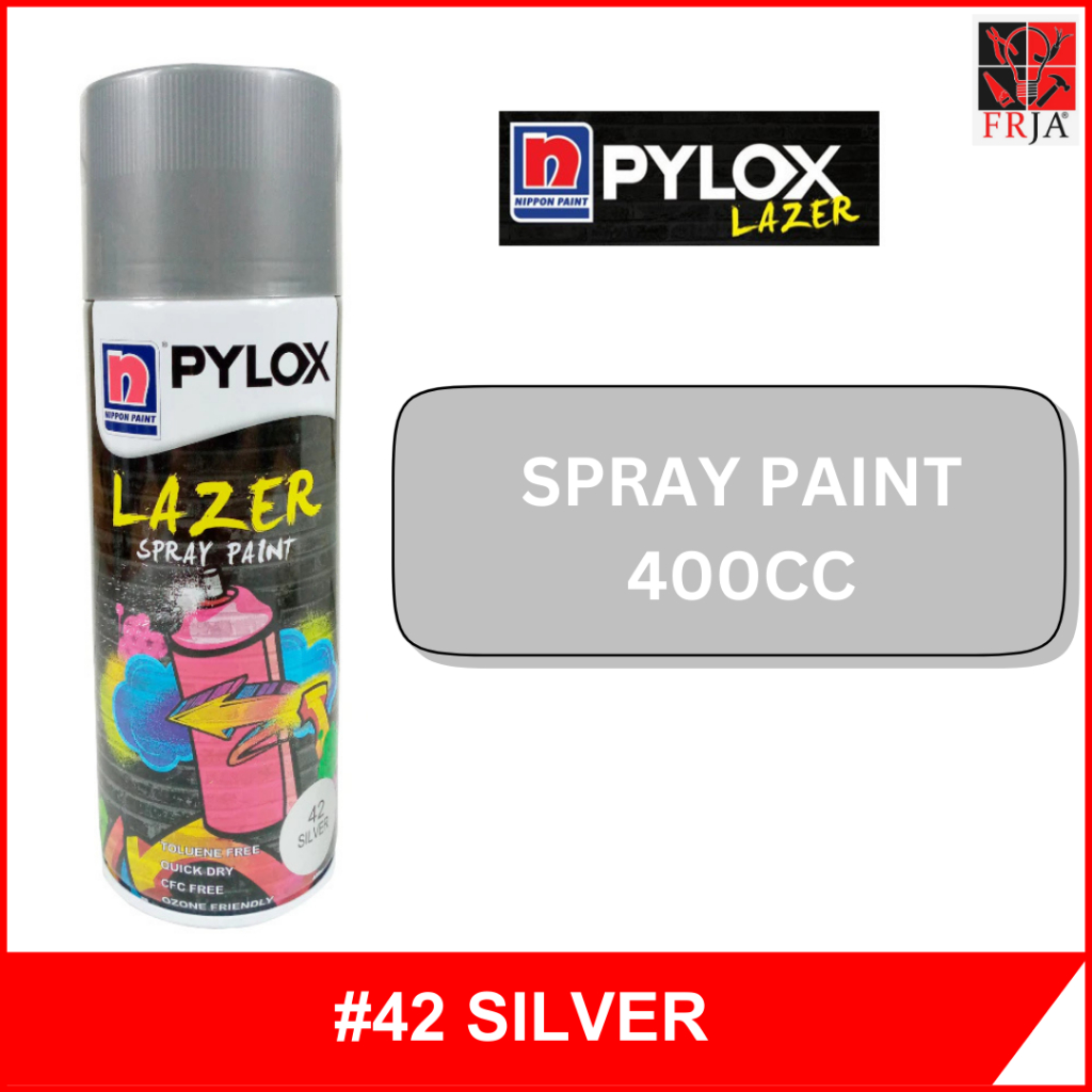 PYLOX #42 SILVER ORIGINAL LAZER SPRAY PAINT 400CC | Shopee Philippines