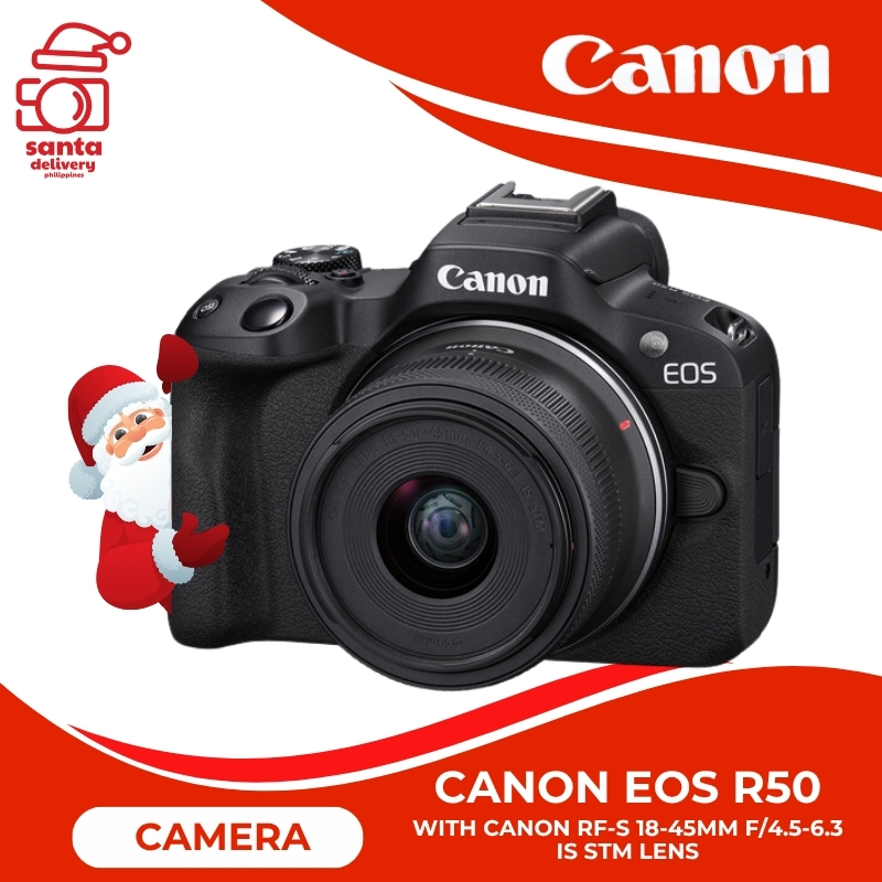Canon EOS R50 Mirrorless Camera with 18-45mm Lens (Black) | Shopee ...